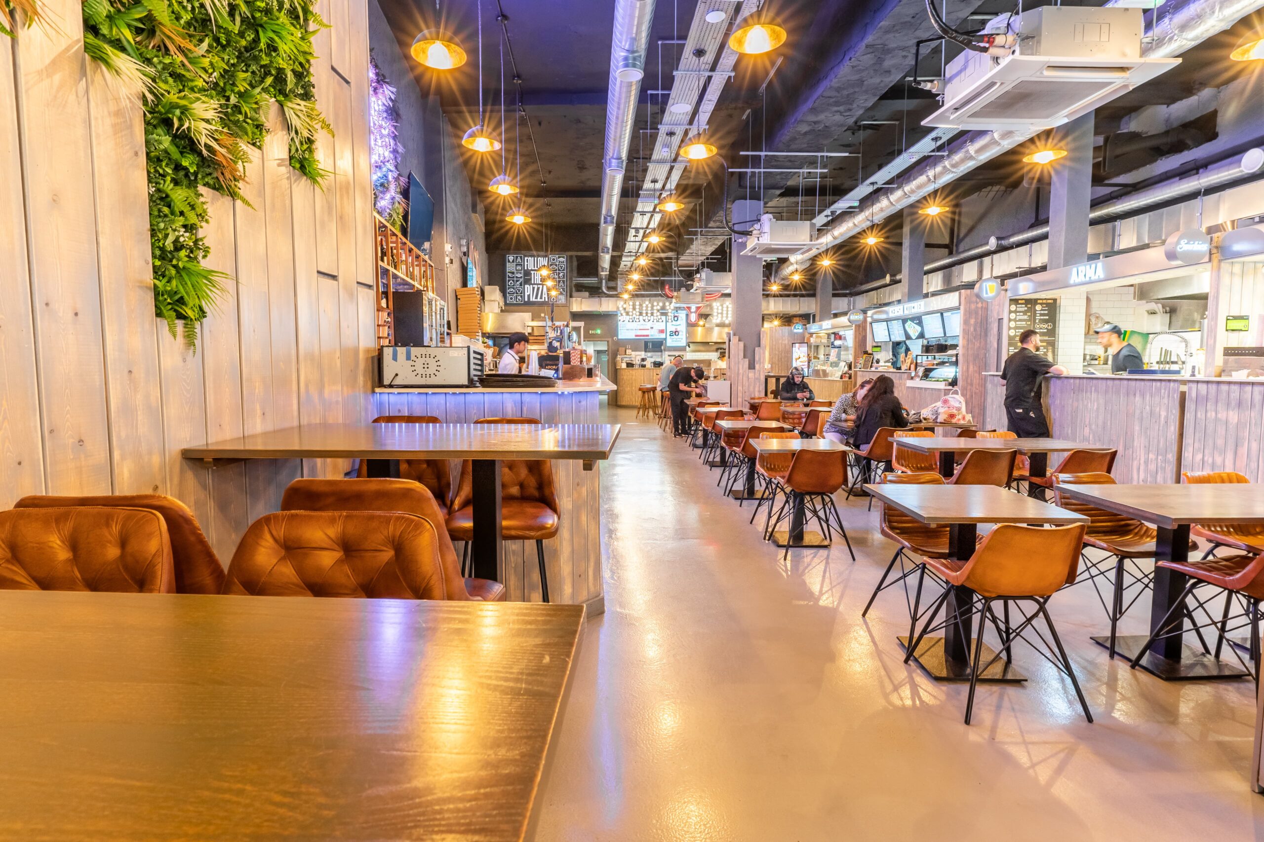 Epoxy Resin Floor Coat in Medz Corner Food Hall - Polished Concrete ...