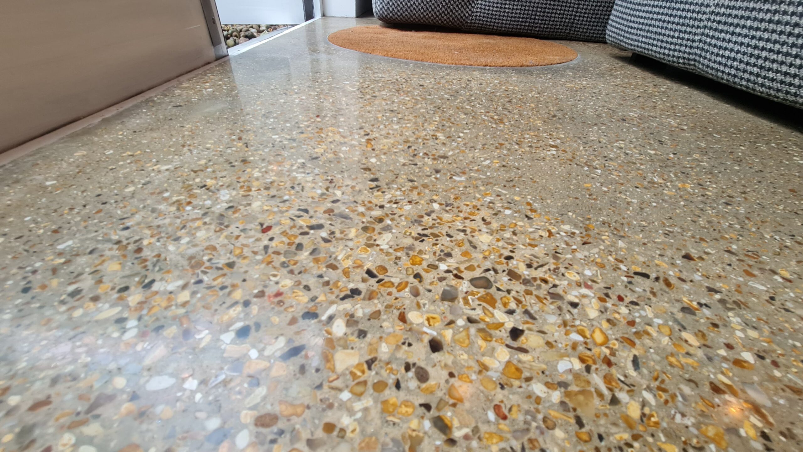 Exposed Aggregate Polished Concrete Floor in a Home in Chelsea, London. - Polished Concrete ...